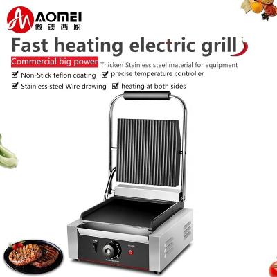 Cina Potentissima griglia elettrica per hamburger con superficie di ferro fuso spessa, a scanalatura superiore e a fondo piatto in vendita