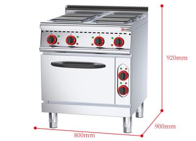 Cina Multifunzione Square 4 Hot Plate Range con forno elettrico per cucina ecocompatibile in vendita