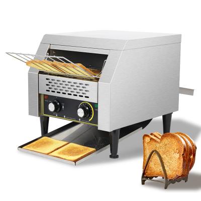 China 220V elektrische transportrooster voor snacks machine Bake gelijkmatig snijd extra breed slot brood Te koop