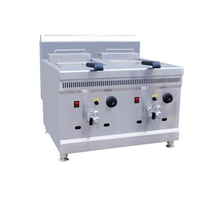 Cina Alta produttività 38 kg Frittatrice a doppio cilindro per pollo fritto e patatine fritte in vendita