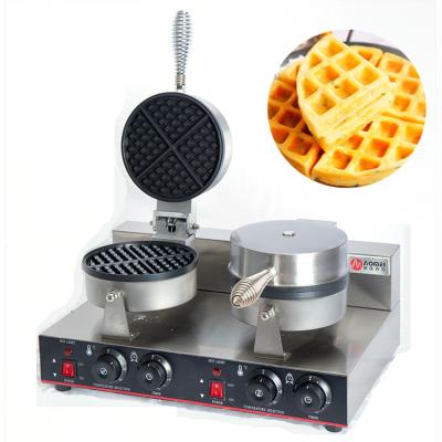 Cina Macchina da waffle belga a doppio piatto a termostato regolabile per la cottura del pane da waffle cake in vendita