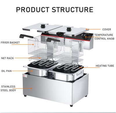 Cina Fritura elettrica da tavolo 8L 8L in acciaio inossidabile per macchine commerciali per friggere pollo in vendita