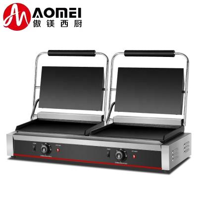 中国 220V ステンレス鋼のダブルプレート パニニ グリル サンドウィッチ ハンバーガー サンドウィッチプレス 販売のため