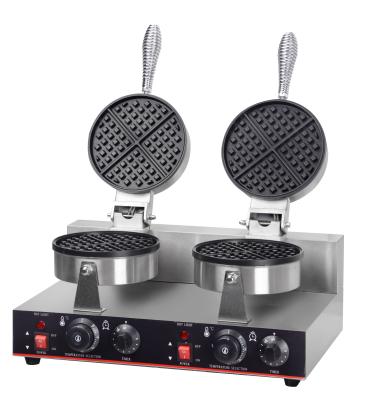 Cina Macchina elettrica per la cottura dei waffle con 2 piatti e controllo della temperatura Peso lordo 12,5 kg in vendita