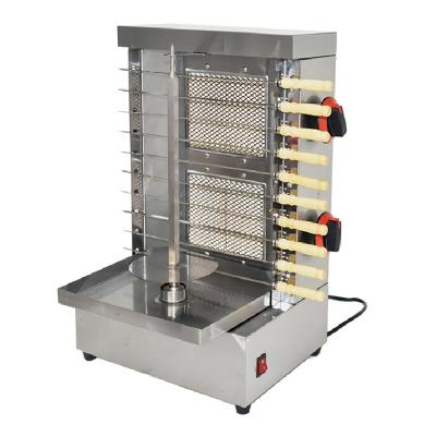 Cina Gas Shawarma Machine 2 bruciatore Doner di pollo Kebab BBQ Grill Skewers Maker per all'aperto in vendita