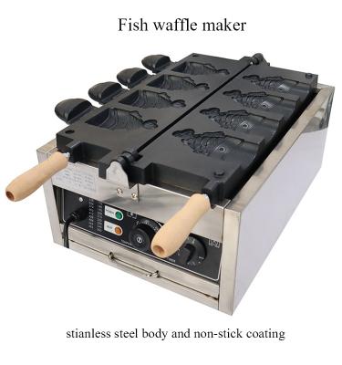 Cina Fate gli spuntini perfetti con il nostro commercio antiaderente 4pcs Ice Open Mouth Fish Waffle Maker in vendita