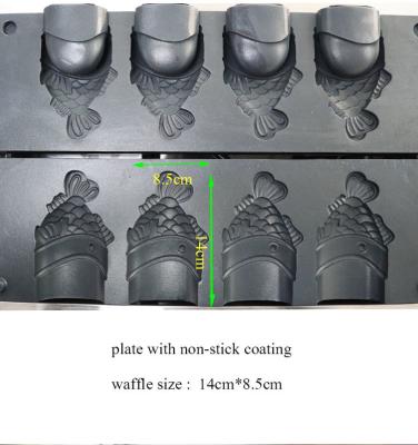 Cina Fate gli spuntini perfetti con il nostro commercio antiaderente 4pcs Ice Open Mouth Fish Waffle Maker in vendita