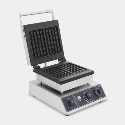 Cina Negozi di alimenti e bevande Produttore di waffle quadrati elettrici commerciali con fette singole o doppie in vendita