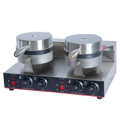 Cina Produttore di waffle elettrico non appiccicoso a 2 piastre con maniglia anti-bruciore e 220V in vendita