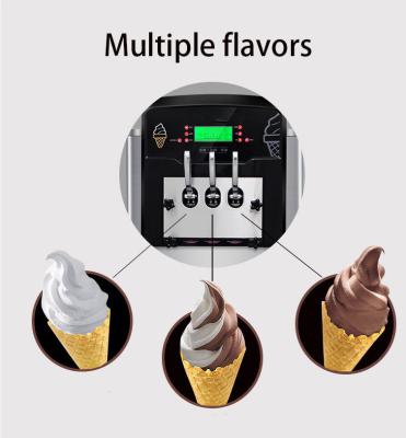 Cina Macchina per gelati da 3 sapori a servizio morbido con capacità 36-42L/h in vendita