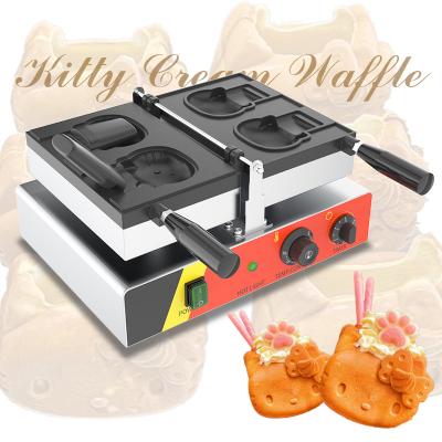 中国 温度は50~300°C 猫の形 ヘロキッティ タイヤキワッフル機 販売のため
