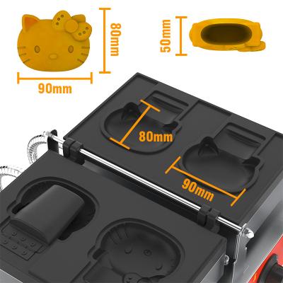 中国 温度は50~300°C 猫の形 ヘロキッティ タイヤキワッフル機 販売のため