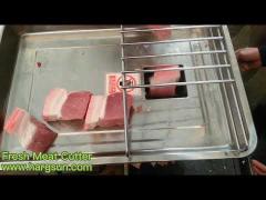 3mm Chicken Meat Cutting Machine , 38kg 800kg/h Restaurant Meat Processing Equipment