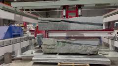Fully Automatic Slab Unloader: Automatically cuts and unloads slabs from stone blocks with automatic