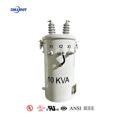 China 10 - 333kVA Pole Mounted Transformer ANSI IEEE IEC Cylindrical Distribution for sale