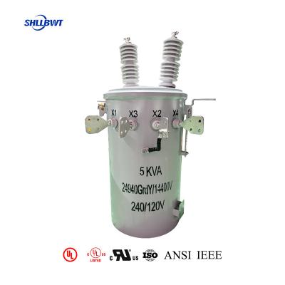 China 5kVA Pole Mounted Transformer Low Loss All Weather Outdoor Pad Mounted Transformer for sale
