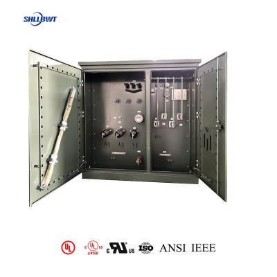 China 150kVA Three Phase Pad Mount Transformer Loop Feed Dual Power Pole  30KV for sale