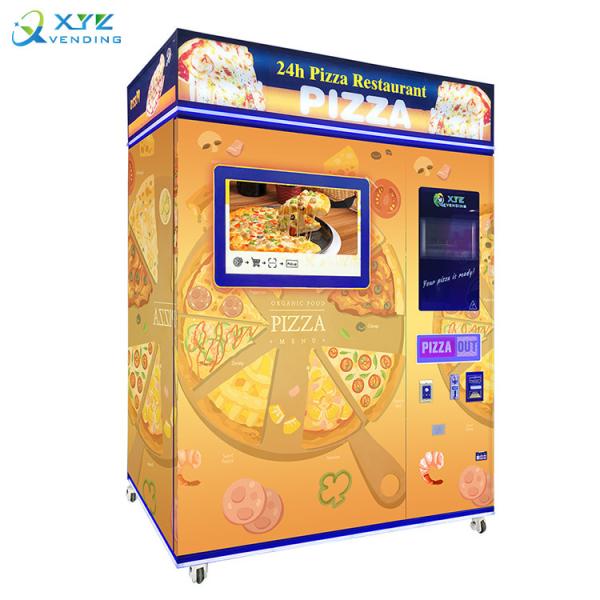 Quality 32 Inch Touch Screen Coin Banknote Qr Code Self-service Elevator Pizza Vending for sale