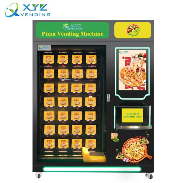 Quality 32 Inch Touch Screen Coin Banknote Qr Code Self-service Elevator Pizza Vending for sale