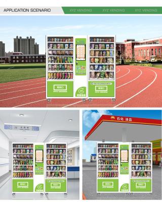 China XYZ Factory Made Custom 24 Hours Self  21.5 Inch Touch Screen Combo Vending Machine for Foods and Drinks for sale