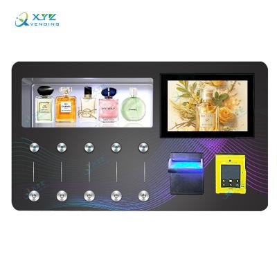 China XYZ Wall-mounted Automatic Small 5ml Cash Banknotes Coin Operated Credit Card Perfume Spraying Dispenser Vending Machine for sale