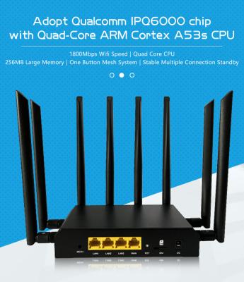 Cina 5G WIFI6 Mesh Router Wireless 4G con il BRACCIO A53 della scanalatura di carta SIM 1.2GHz al openwrt a due bande 1800Mbps di gigabit MTK7621A in vendita
