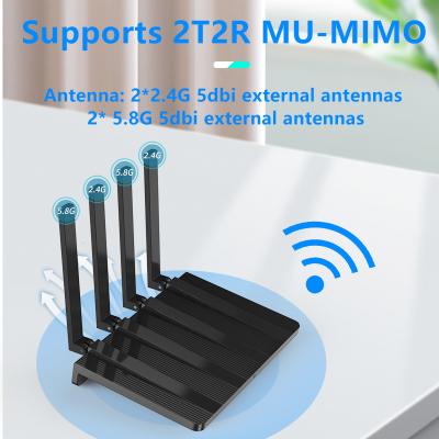 China Velocidad dual de Openwrt del router de la banda MT7621A 1800Mbps WIFI6 en venta