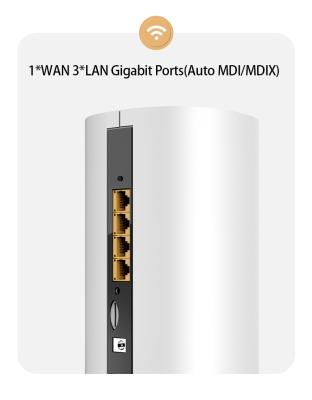 China CPE de destello dual 5G del router IPQ6000 1.2G 128MB de WIFI 6 de la banda del router 5G de 1800Mbps Wifi 6 en venta