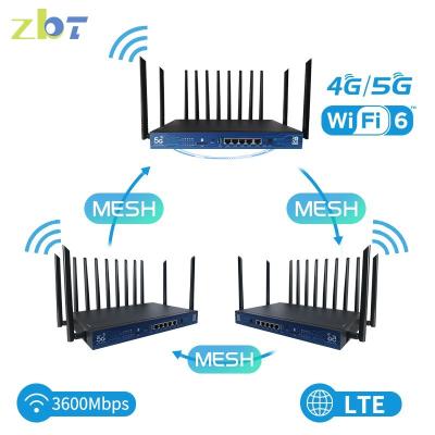 Cina router senza fili 11AX 2.2ghz Openwrt a due bande USIM di 3600mbps Wifi in vendita