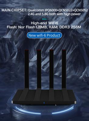 Cina Wifi 6 antenne senza fili 1WAN 3 LAN Gigabit Ports For Enterprises del chipset 4 del router 802.11ax 1800Mbps IPQ6000 facendo uso di in vendita