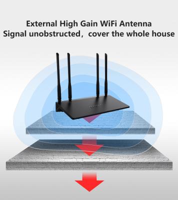 Cina Wifi nero di plastica 6 802,11 CPU senza fili del router 1800Mbps IPQ600 dell'ASCIA per la casa in vendita