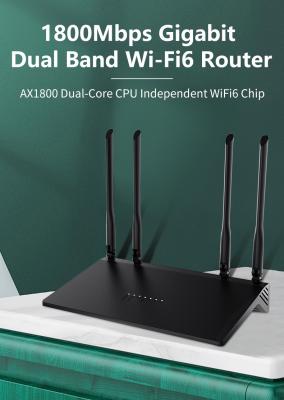 中国 WiFi6 1800Mbps 2T2R 256MのRAMの二重Dand WIFI6のルーター1WAN 3LAN SimカードLTE 4G 5G Wifi 6ルーター 販売のため