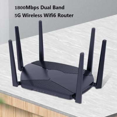 China Van de de Flits5g de Draadloze Router van de vierlingkern 128MB Dubbele Band Wifi6 1800Mbps Mesh Wifi Router Te koop