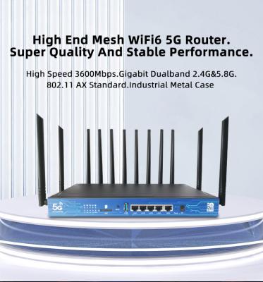 Cina Router senza fili del modem 4G 5G di Sim Card Router Gigabit Mesh Wifi 5G del router del router Z800AX 3600Mbps 5G di MU-MIMO 5g in vendita