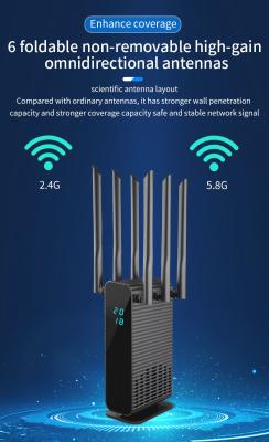中国 長期wifi6網のルーター ギガビットのイーサネット2.4ghz 5.8ghz 1800mbps 販売のため