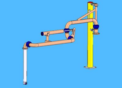 China Truck loading arms are designed to load & unload oil and petrochemical liquid between tanks and truck, railcar, ISO cont à venda
