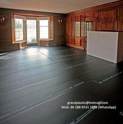China 2MM thick black PP corrugated plastic floor protection sheet for sale