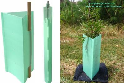 China Polypropylene corflute plastic plant guarding / Tree Guard Fluted 450x200mm for sale