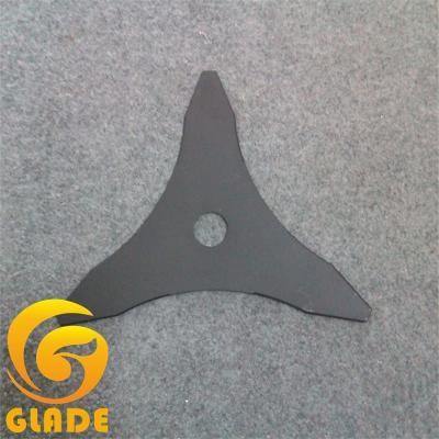 China Petrol Brush Cutter Parts 3 Teeth Grass Trimmer Blade 25.5mm Inside Dia 10000r / Min for sale