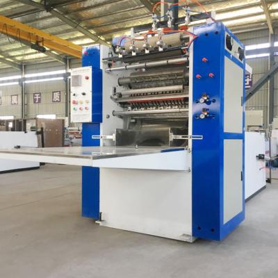 China Manufacturing Machine V Folding Hand Towel Interfold Facial Tissue Paper Making Machine Price for sale