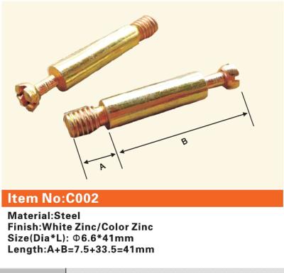 China C002 Furniture connecting fittings:Steel bolt for sale