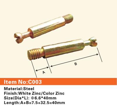 China C003 Furniture connecting fittings:Steel bolt for sale