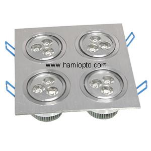 China Dimmable 12W LED 4X3W Recessed Ceiling Light Downlight Spot Lamp Warm Cool White for sale