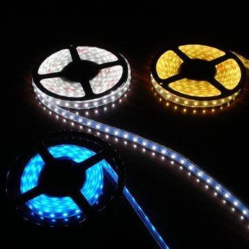 China High brightness IP65 warm white SMD3528 LED flexible strip light DC12V for sale