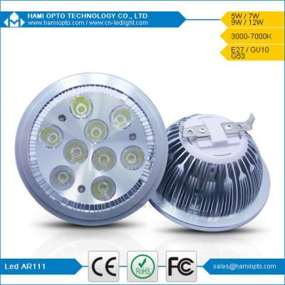 China hot sale high power 9W led AR111 spotlight AR111 G53 led with BridgeLux chip and isolated for sale