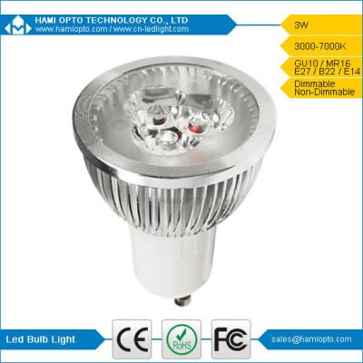 China Aluminum gu10 led spot light 3w AC85-265V for sale