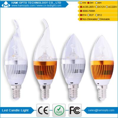 China 360°Led Candle Lights,3w E14 Led Candle Bulb Milky With Heat Dissipation for sale