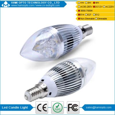 China 2700 - 6500K Solar LED Candle Bulb with 4W Power and 340 Luminous Flu for sale