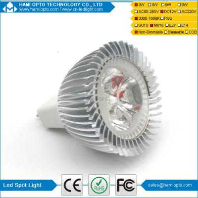 China AC/DC12V High quality MR16 led spot light 3w for sale