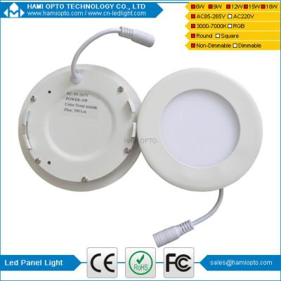China SMD2835 6Watt LED Round Panel Light For Show Room , CE RoHS , AC85-265V for sale